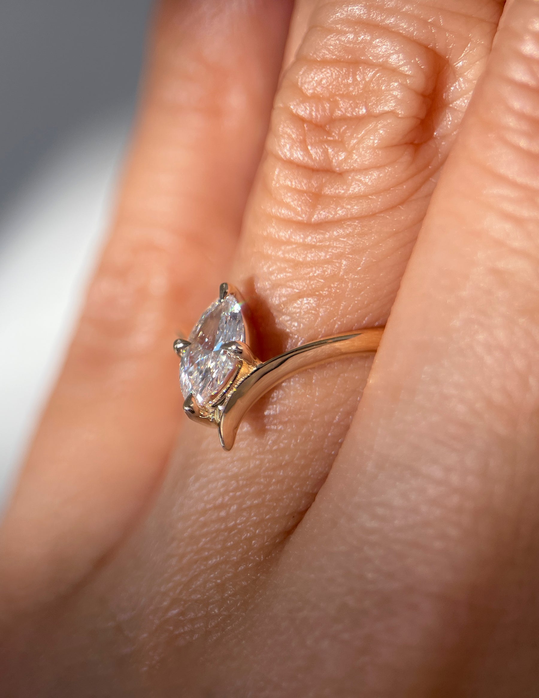 Marquise Eve Ring — Claw Setting – Cadette Jewelry