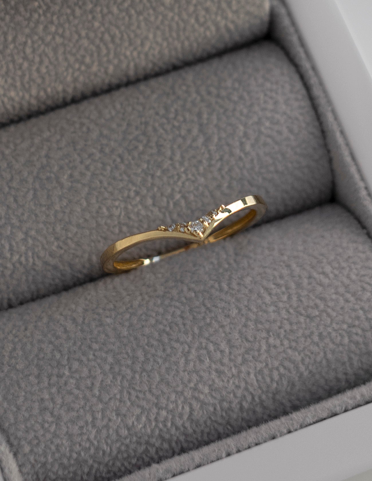 Chevron Diamond Stacker Ring – Cadette Jewelry