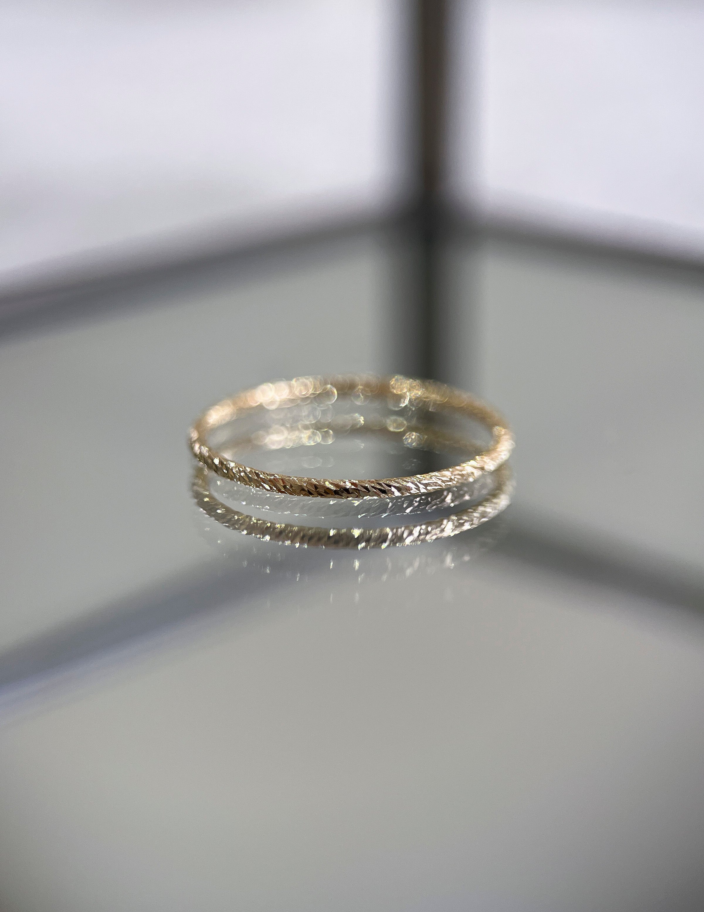 Gold Texture Rope Stacker Ring – Cadette Jewelry